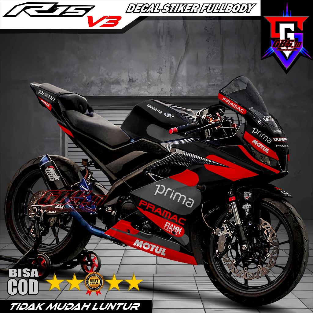 Decal R15 V3 Decal Sticker Yamaha R15 V3 Decal Motorcycle Sticker R15 ...