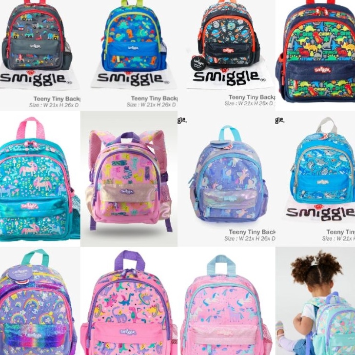 Smiggle Glide Teeny Tiny backpack 23 years old uki | Shopee Malaysia