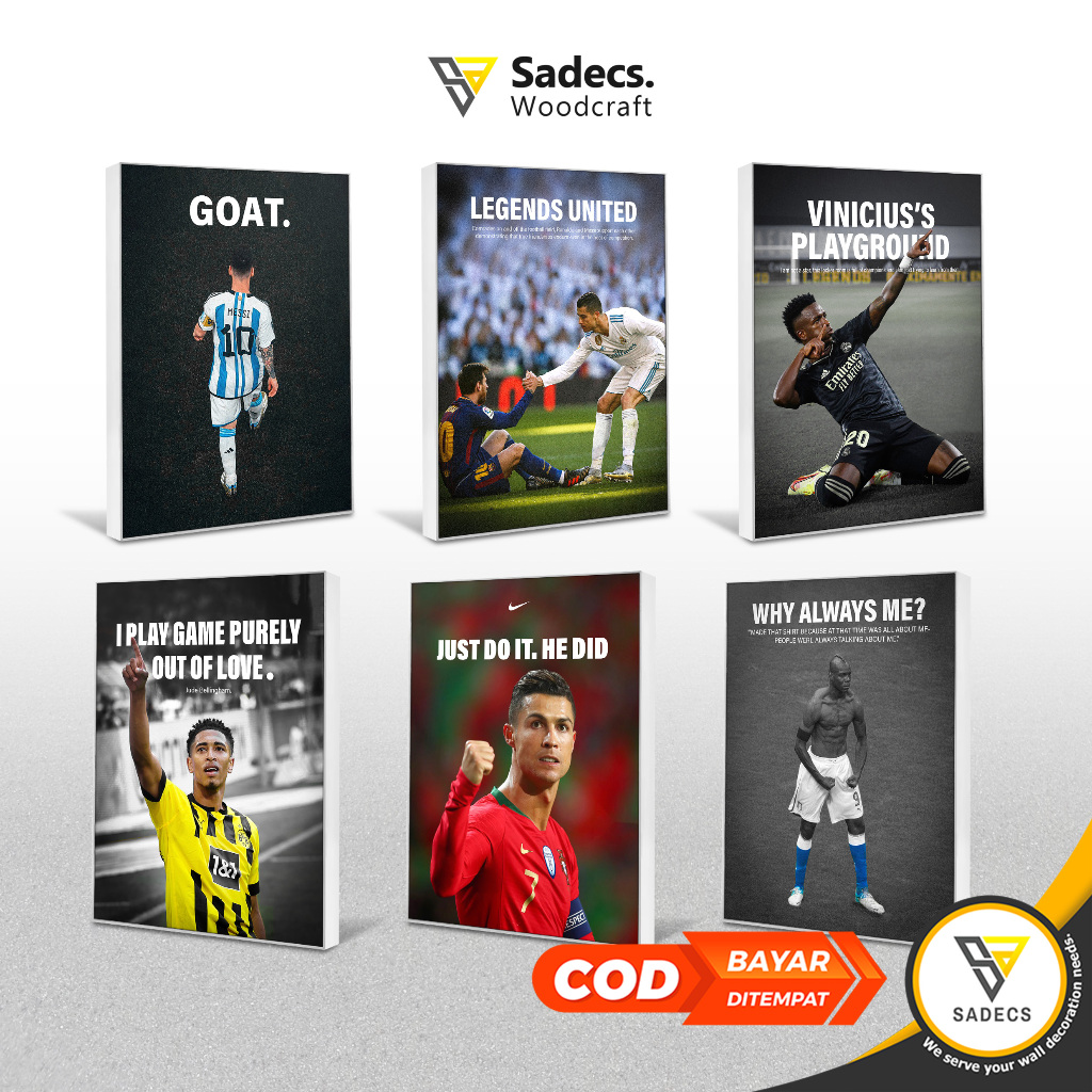 Sadecs - Football Player Frame Poster Football Player size 20x30 Cm ...