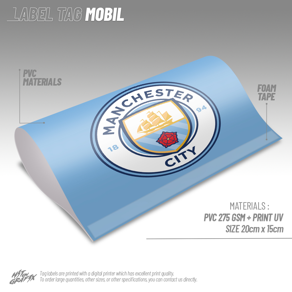 Manchester CITY Car Tag Labels Variations Of Luggage Door Covers Lego ...