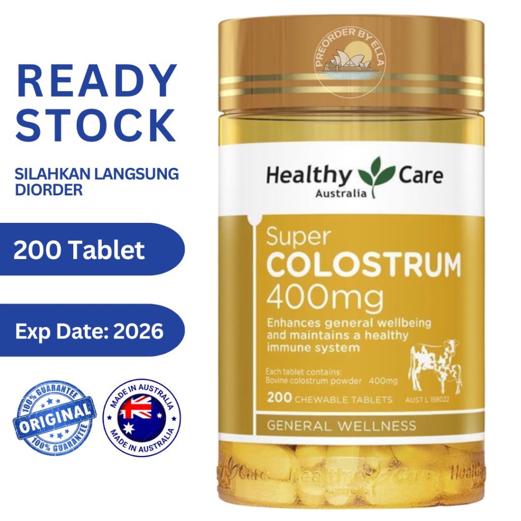 Healthy Care Super Colostrum 400mg 200 Chewable Tablets | Shopee Malaysia