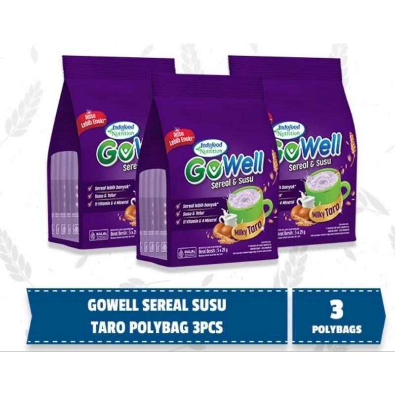 3 Pc - Gowell taro pouch flavored cereal | Shopee Malaysia