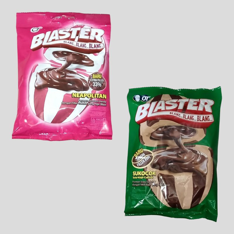Neapolitan & Sukocok Striped Chocolate Candy BLASTER 50pcs | Shopee ...