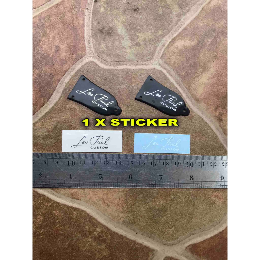 Les Paul Custom Logo Sticker Truss rod Cover Headstock Neck Guitar ...