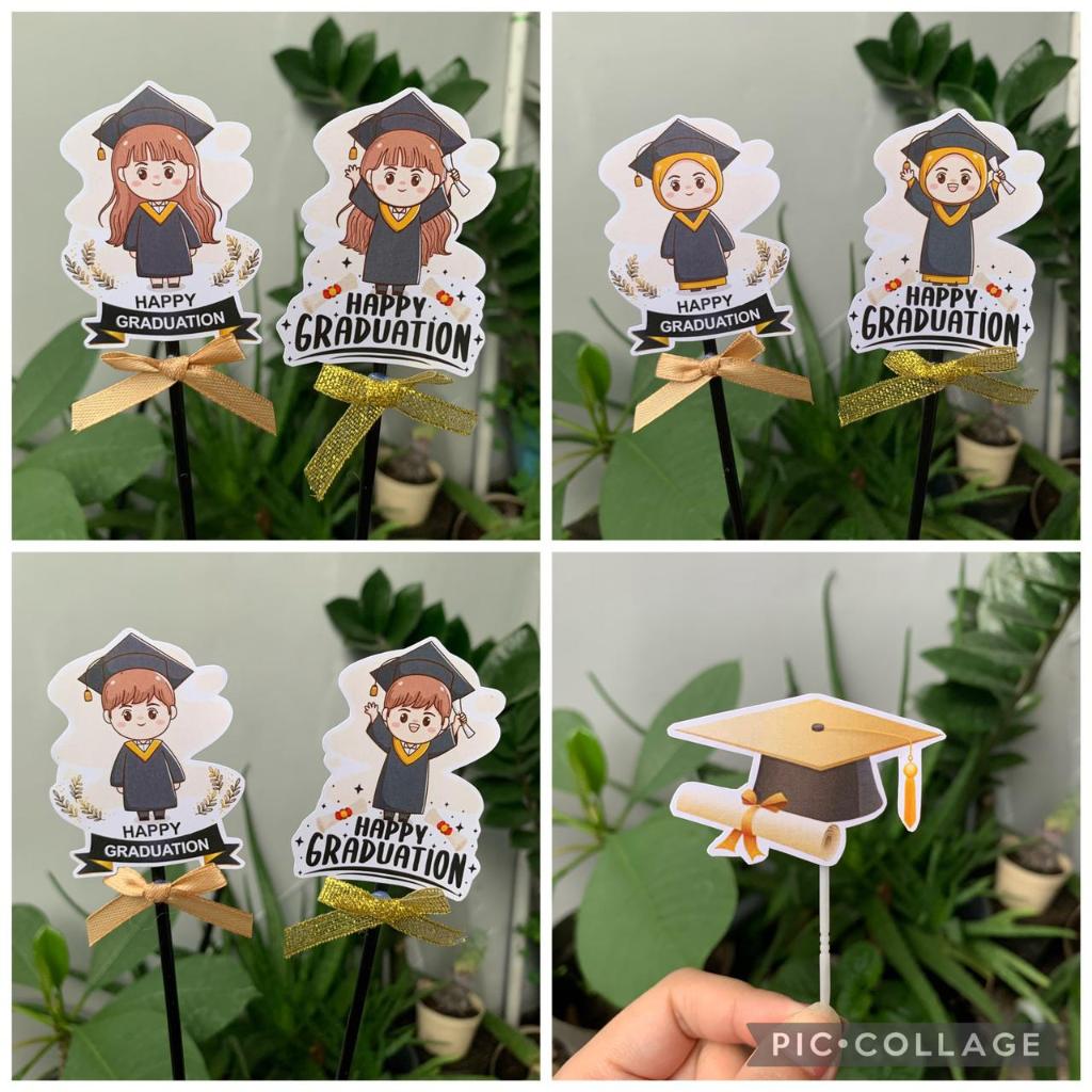 Happy graduation Topper, graduation decoration, just stick it plus ...