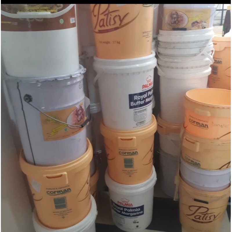 Used butter bucket 20 kg / empty bucket ex butter 20 kg | Shopee Malaysia