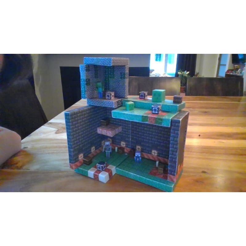 Minecraft building papercraft pattern sheet (PP-A1) | Shopee Malaysia