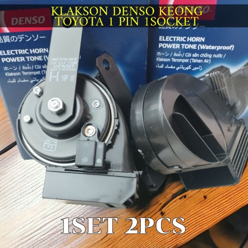 Denso Horn 1pin TOYOTA 1 SOCKET WATERPROOF 12V PNP FORTUNER,RUSH,CALYA,AVANZA VELOZ,ALL NEW ...