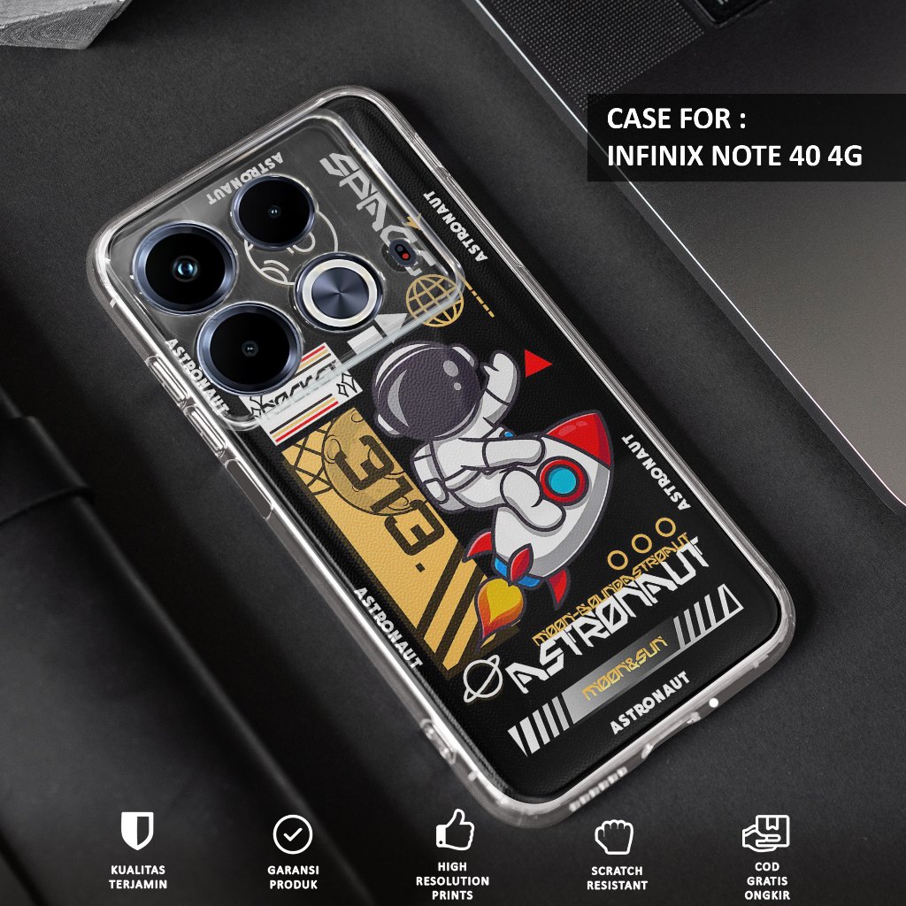 Case Infinix Note 40 4G - Casing Infinix Note 40 4G Astronaut Motif ...