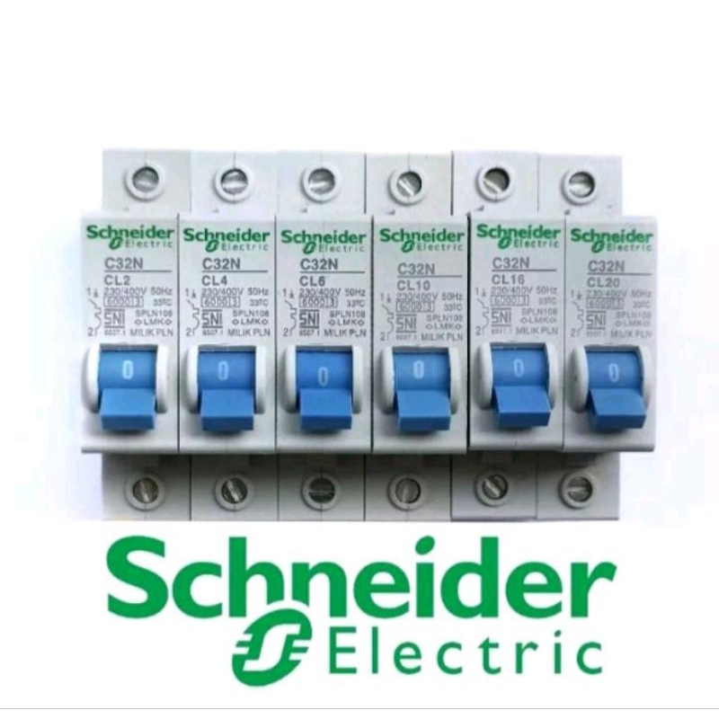 Mcb Schneider 1P PLN Standard Blue Switch Already SNI New Items 2A 450w ...
