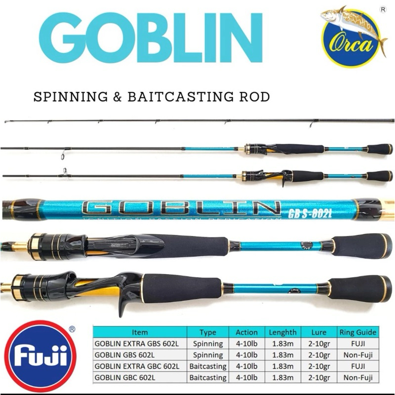 Orca GOBLIN BC And SPINNING Fishing Rod | Shopee Malaysia