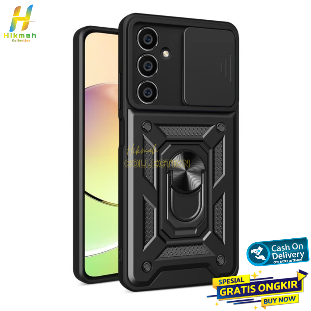 Samsung Galaxy A25 A35 A55 5G Case Slide Camera Military Ring Magnetic Premium Armor Kick Stand ...