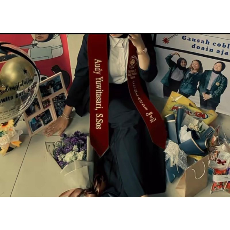 Graduation Sash / Necklace Sling 2 Sides Without Edge List FREE Costume ...