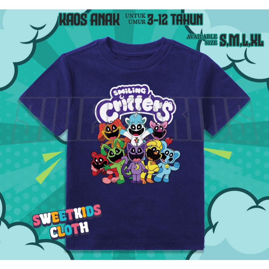 Smiling Critters Character Children's T-shirt / Catnap Dogday Smiling ...