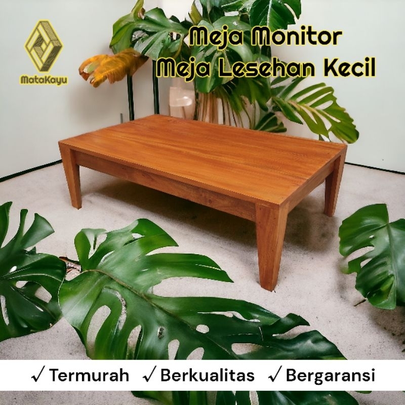 KAYU Small lesehan table 80 - 85 x 20 cm wooden monitor table coffee ...