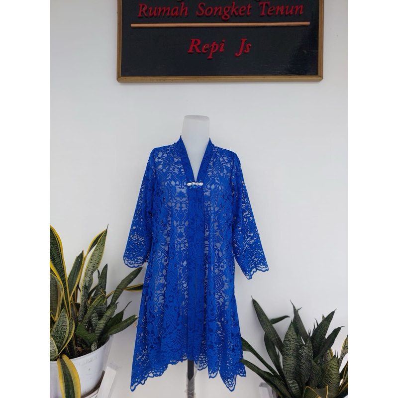 Yuni Sahara Kebaya electric blue Birel color | Shopee Malaysia