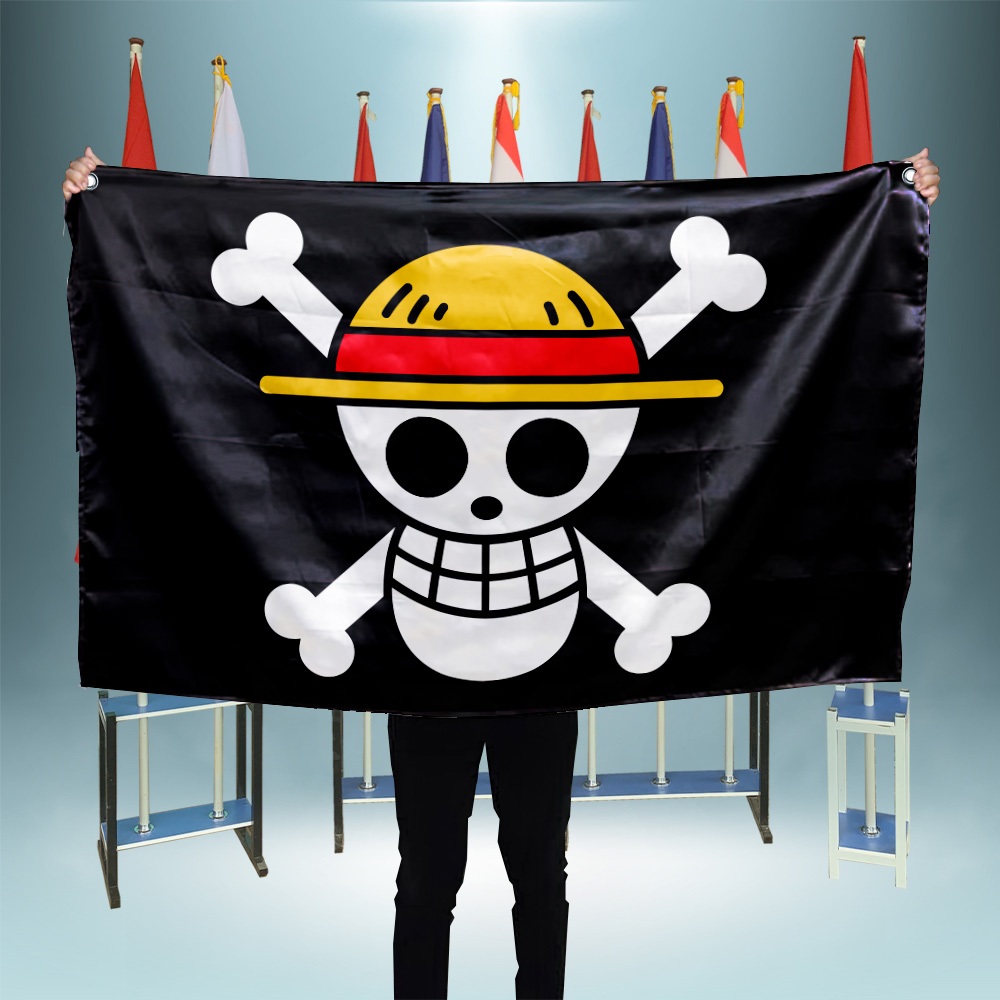 One piece Flag Mugiwara Luffy Wall Decor Poster Fabric Wall Display ...