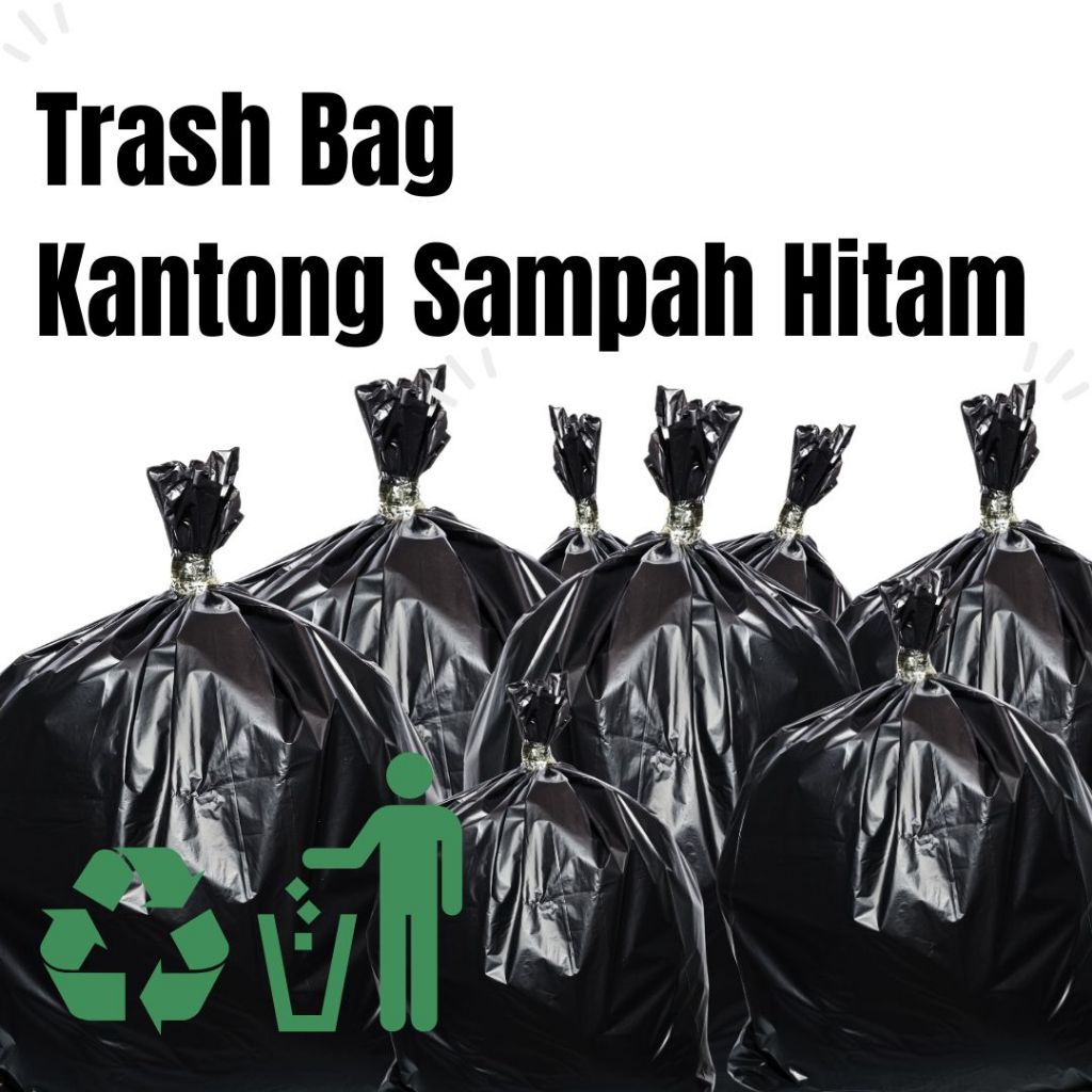 HITAM Trash Bag - Garbage Bag - Garbage Bag - Black Garbage Bag 50 x 60 - Sheet Price | Shopee ...