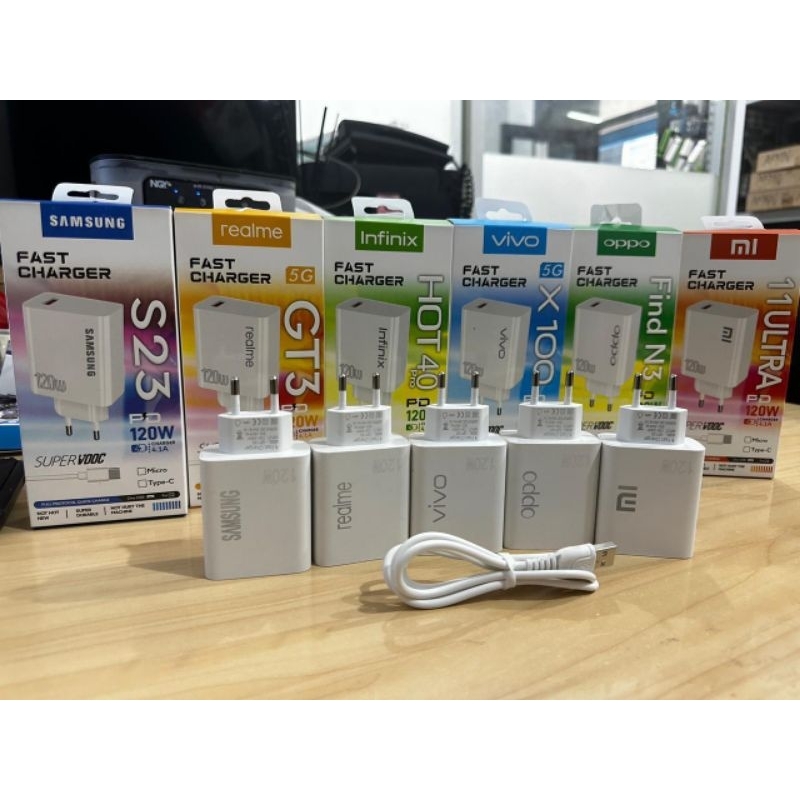 Charger Realme GT3 120W Non Fast For Android and Type c Travel Charger ...