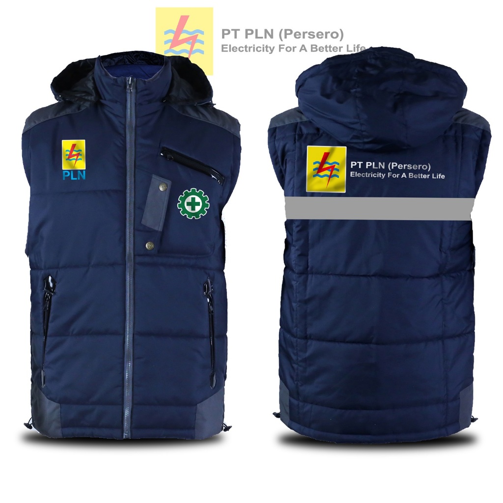 Pt PLN PERSERO Vest Men's Semi WF Parachute Vest Can Be Custom | Shopee ...