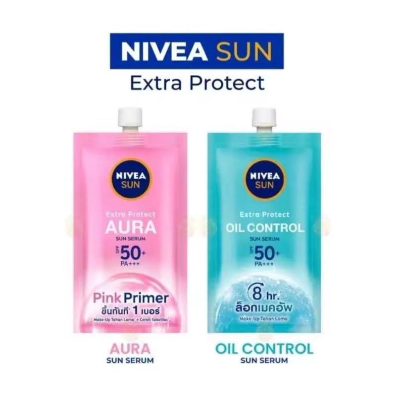 Nivea sun extra protect sunscreen serum SPF 50+ sachet | Shopee Malaysia