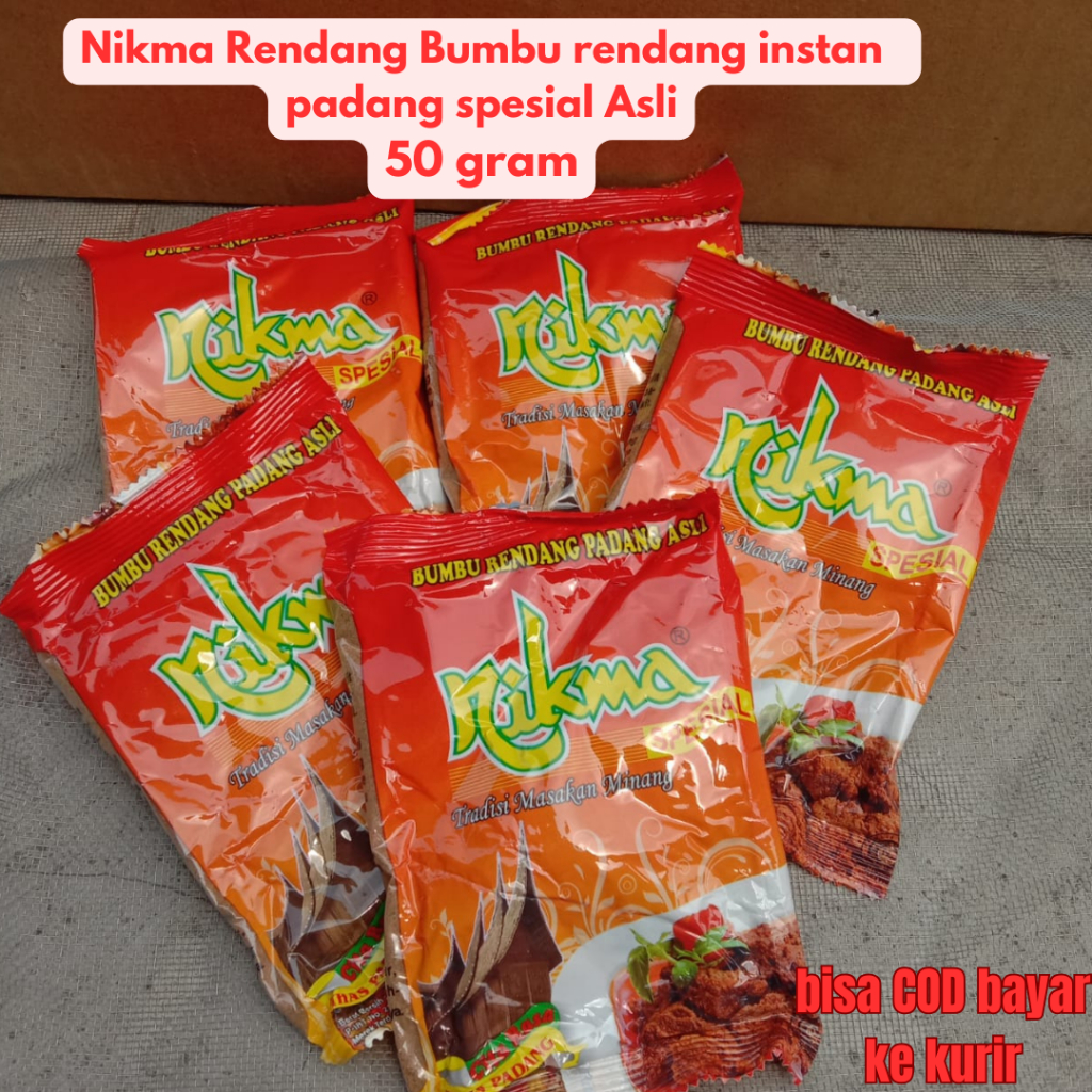 Nikma Rendang seasoning original padang special no. 1 100% halal ...