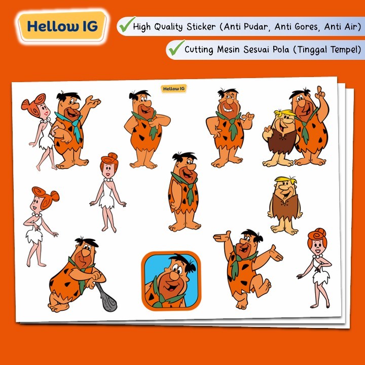Sticker PACK | Waterproof FLINTSTONES FLINTSTONE STICKERS WATERPROOF ...