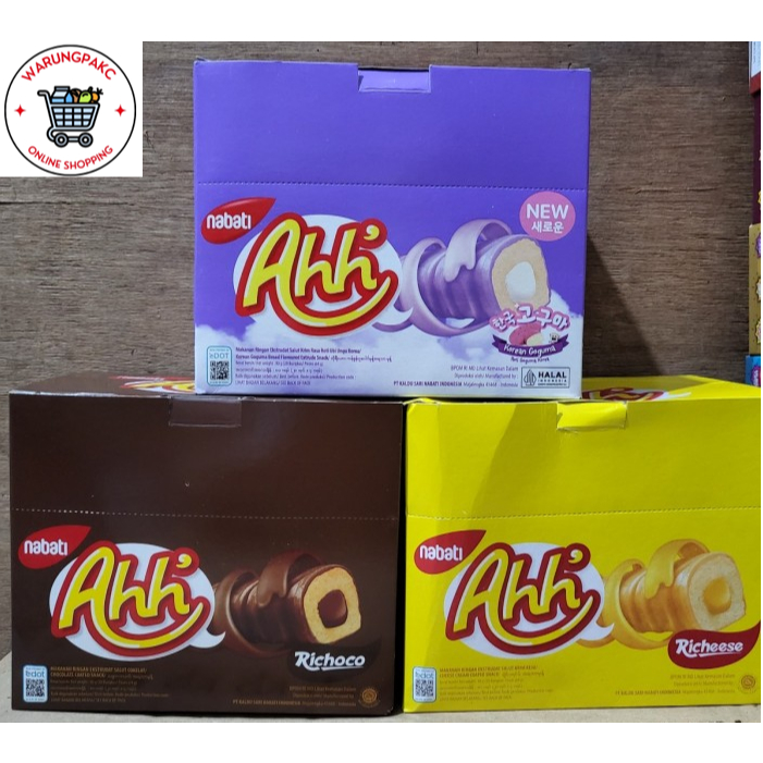 Richeese Nabati Ahh Chocolate / Ahh Goguma contains 20pcs/box 4gr ...
