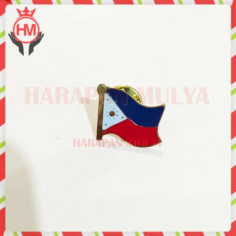 Philippines Flag Pin Philippines Flag Pin Brass Material - Harapan ...