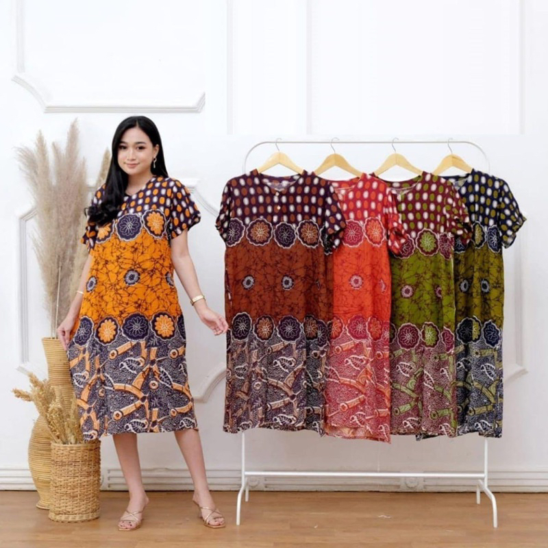 UNGU AA.Daster Kencana Purple Batik - Daster Busui LD 105 - Women's Top ...