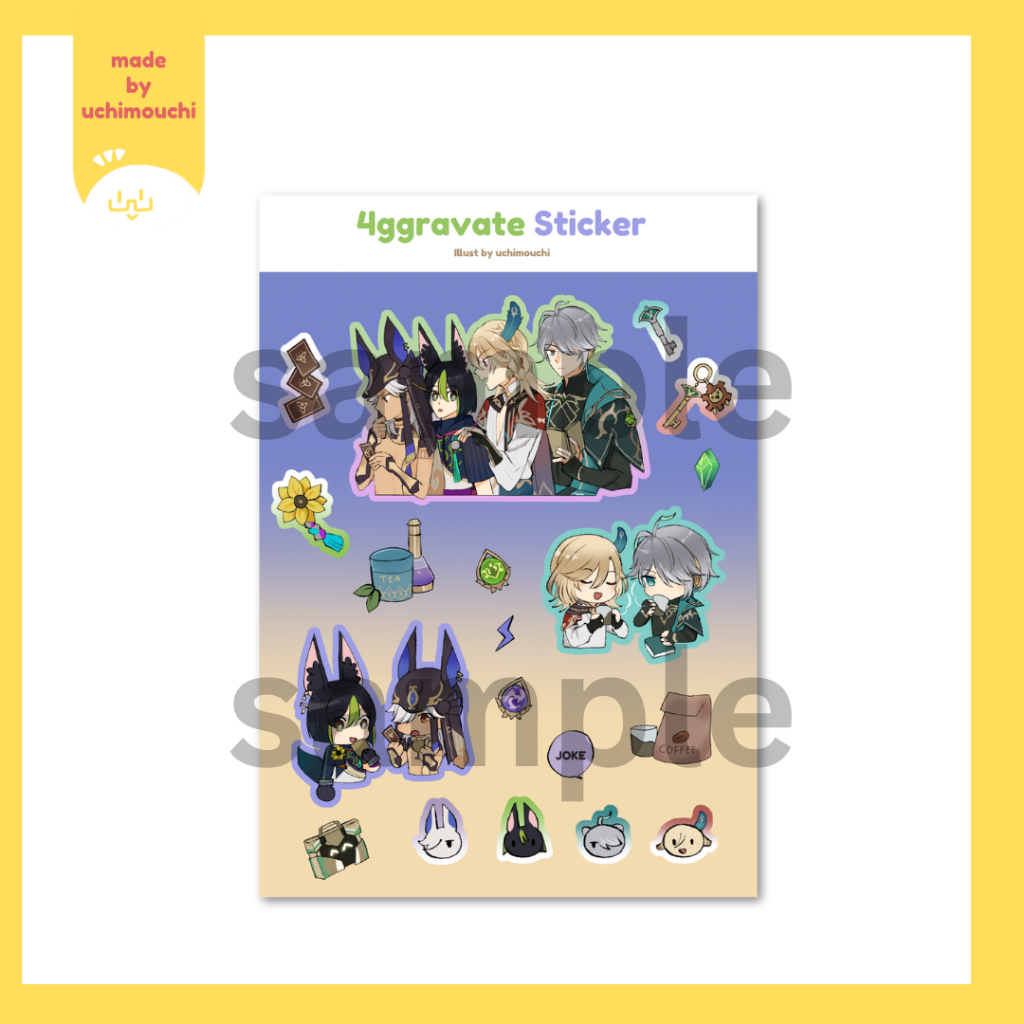 Genshin Impact - Sumeru Boys 4ggravate Glitter Sticker | Shopee Malaysia