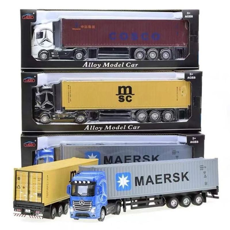 Diecast Container Mercedes Benz Miniature Tractor Truck Benz Actros ...
