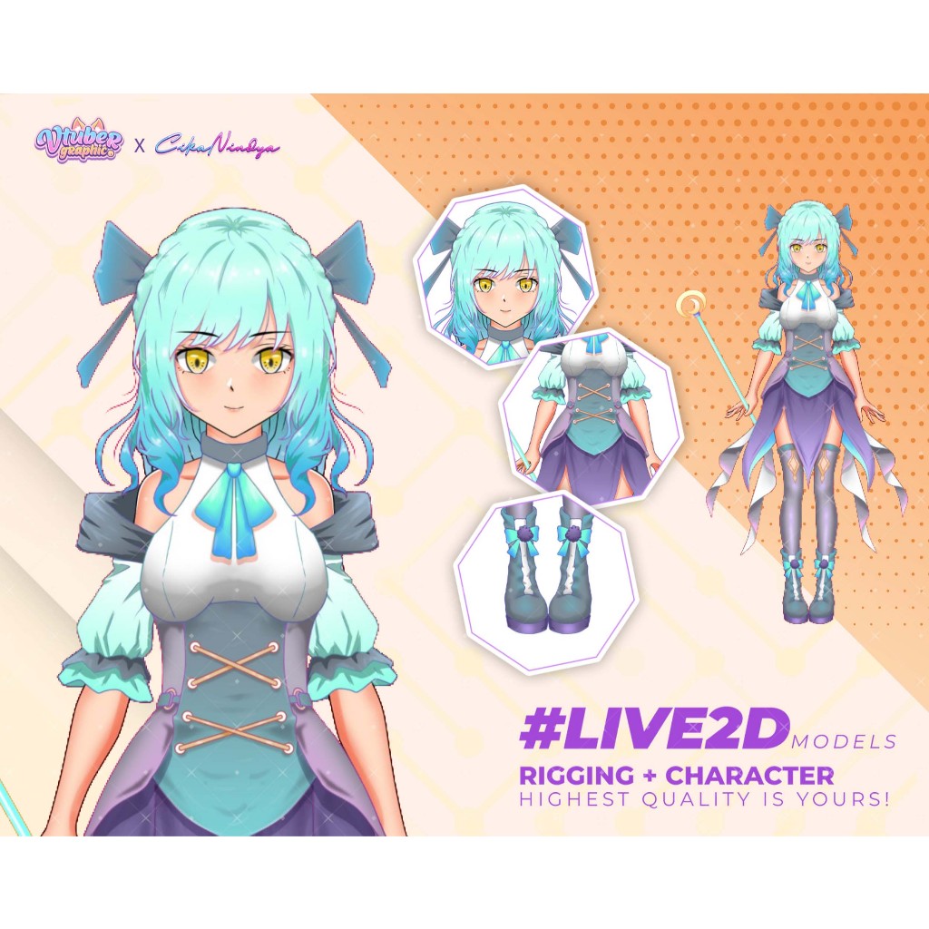 Create Your Streaming Content More Attractive with Vtuber Live2D Model, Professional Live2D ...