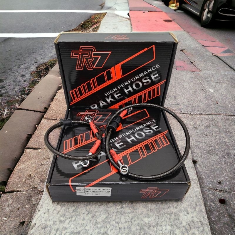 Aerox 155 New Connected ABS NVX Carbon Brake Hose Set Front and Rear ...