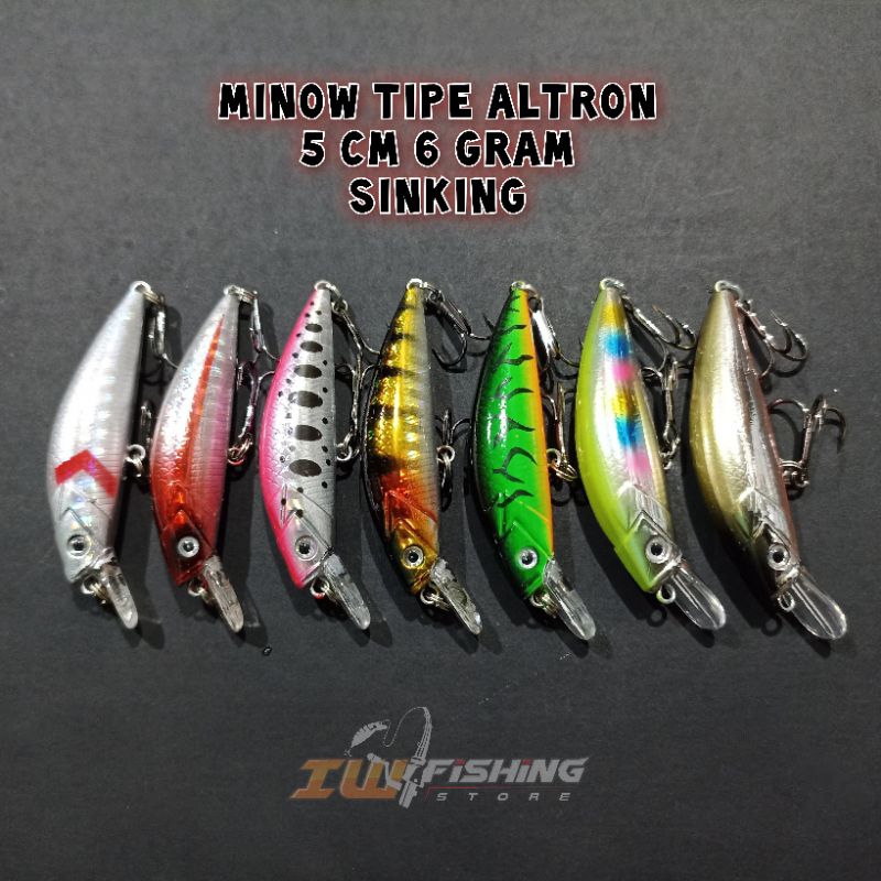 Minow sinking Lure 5cm 6gram altron ultralight ul Type Fishing Bait | Shopee Malaysia