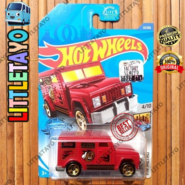 MERAH Hotwheels HW ARMORED TRUCK 2002 2019 Red FACTORY SEALED - POLICE ...