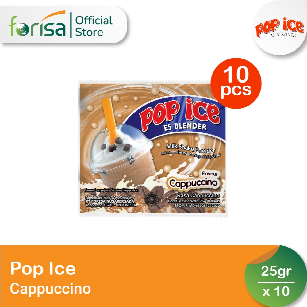 Pop Ice Milk Shake Powder Cappuccino 23 gr 10 Pcs | Shopee Malaysia