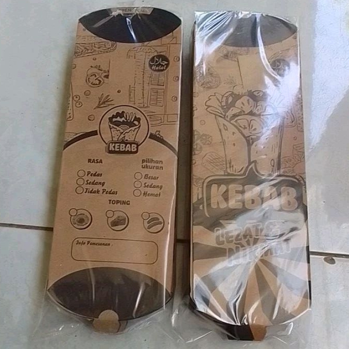 Kebab box containing 100 pcs // isi kebab packaging 100 pcs // kebab ...