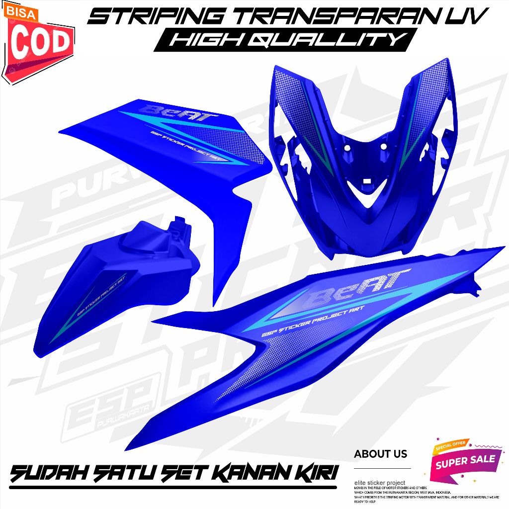 Transparent STRIPING HONDA BEAT NEW DELUXE 2020 STICKER Variations Of ...