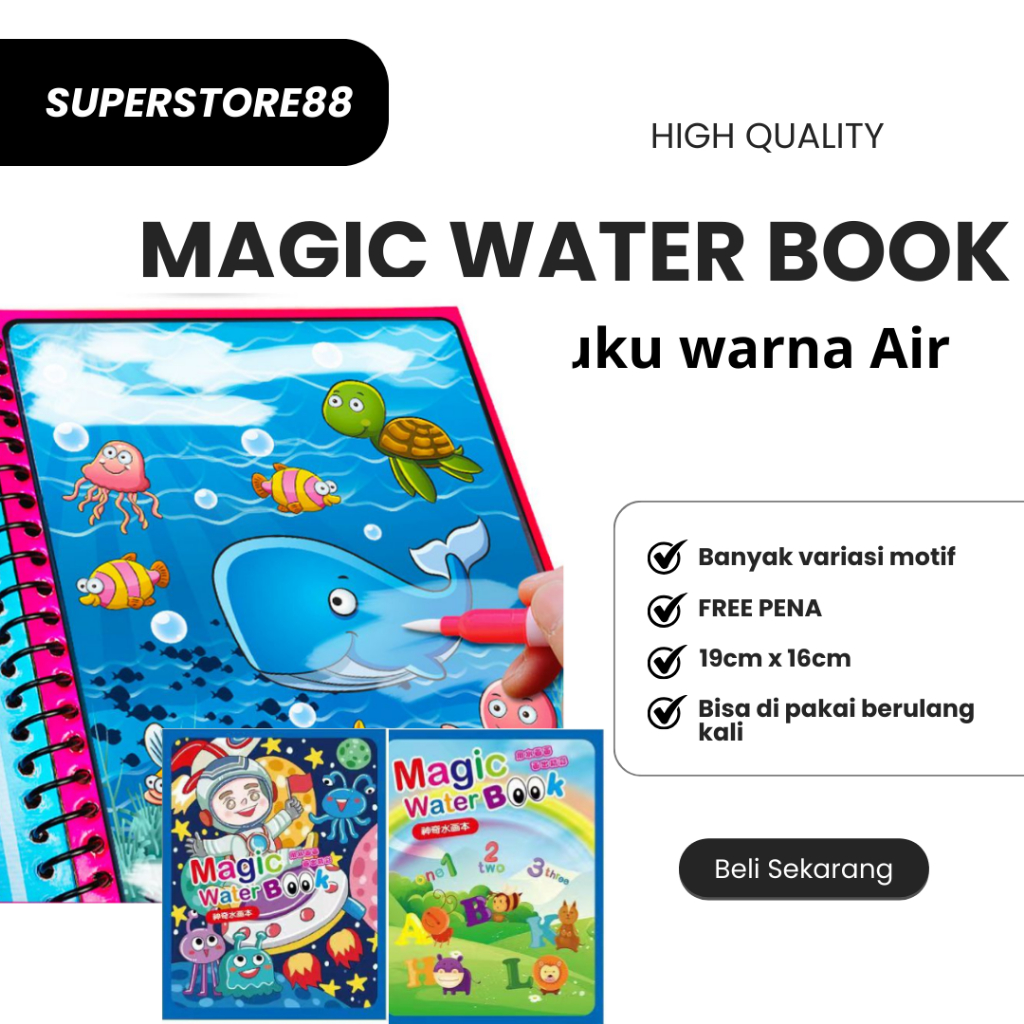 Magic Water Book Water Book Water Coloring Book Magic Water Drawing ...