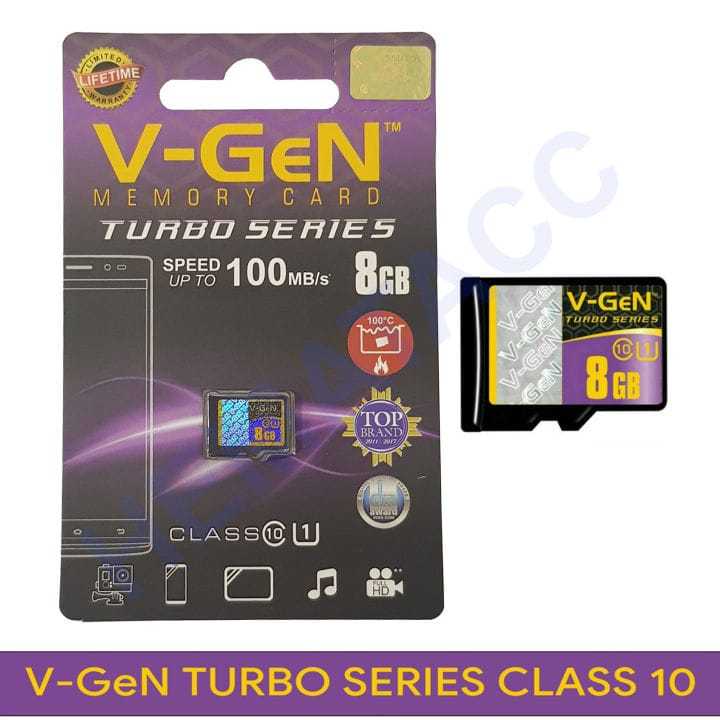 Original MICRO SD V-GEN 8GB CLASS 10 100MB/S (NON ADAPTER) | Shopee ...