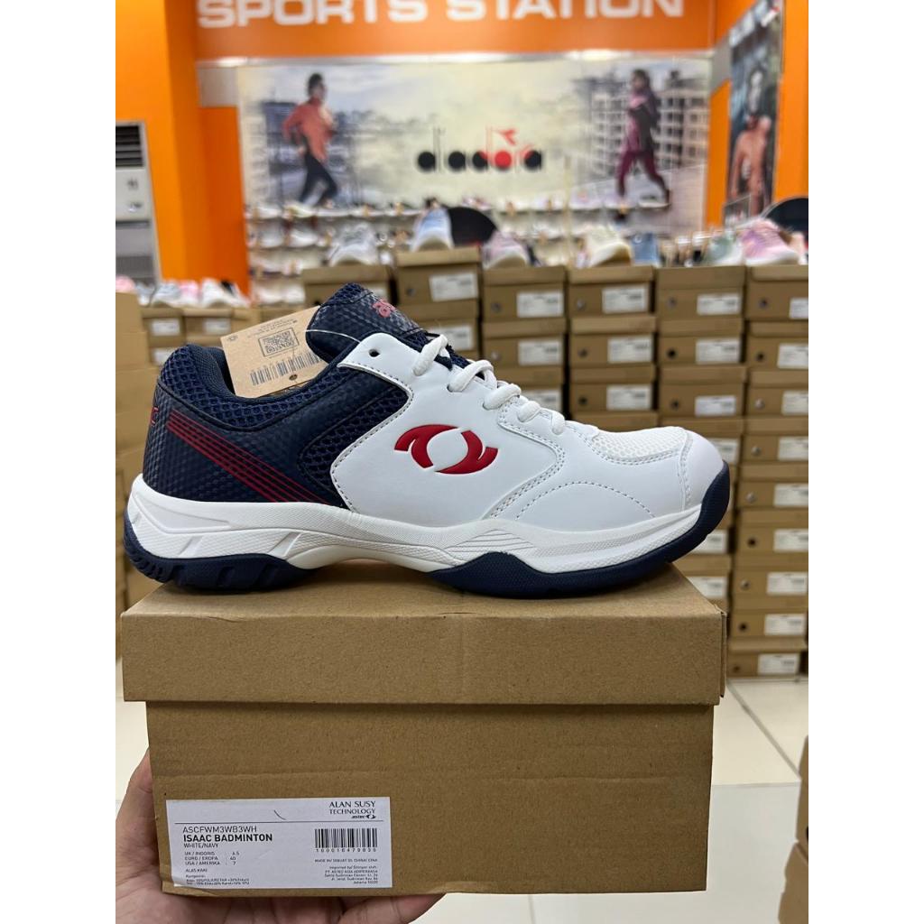 Astec Isaac Badminton White/Navy Men Shoes Original | Shopee Malaysia