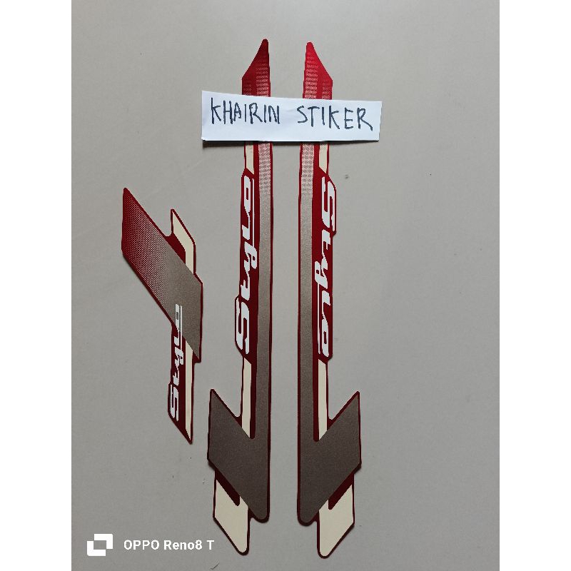 MERAH Original red 2024 Stylo sticker striping | Shopee Malaysia