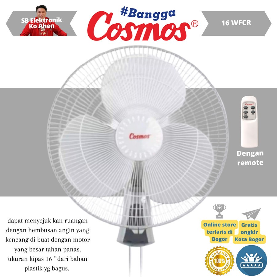 Cosmos 16mws - Fan/Wall Fan with Remote 16inch | Shopee Malaysia