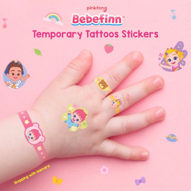 Pinkfong Bebefinn Tattoos Stickers/Skin Sticker | Shopee Malaysia