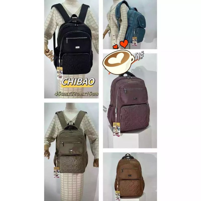 Original Chibao Laptop Backpack JUMBO 15 Inch Imported from Korea ...