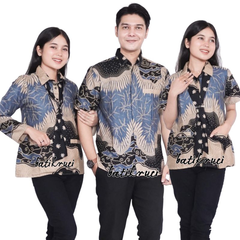 Modern COUPLE BATIK, modern combination motif model, available in sizes ...