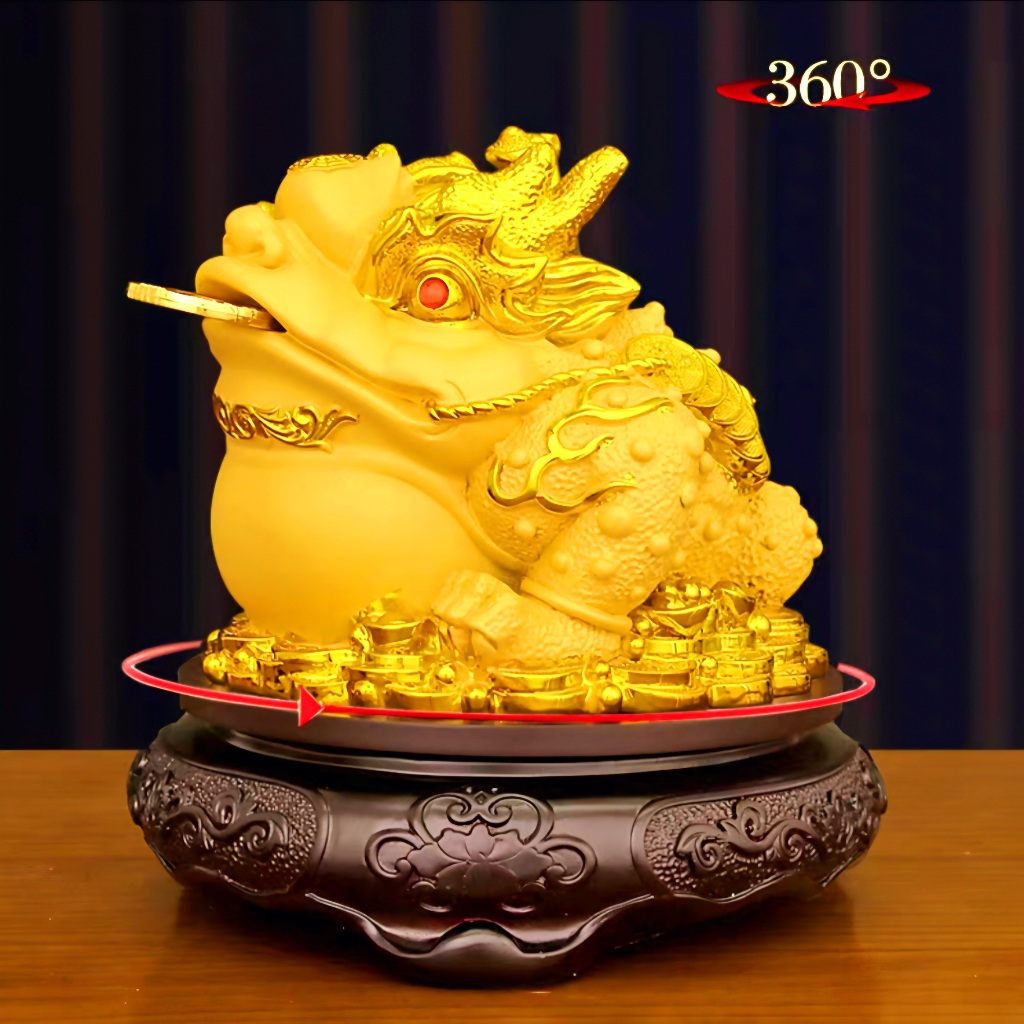 Rotating Fengshui Frog Display Fengshui Display Frog Fengshui Display ...