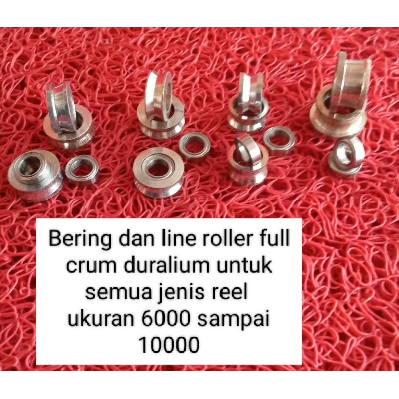 1 set Bering and line roller full chrome duralium size 6000/10000 rell ...