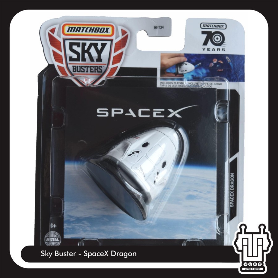 Diecast Matchbox Sky Busters - SpaceX Dragon | Shopee Malaysia